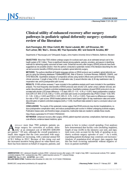 Clinical utility of enhanced recovery after surgery pathways in ...
