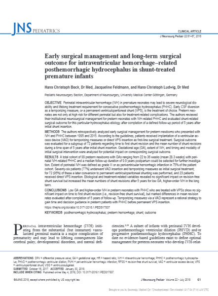 Early Surgical Management and Long-Term Surgical Outcome for ...