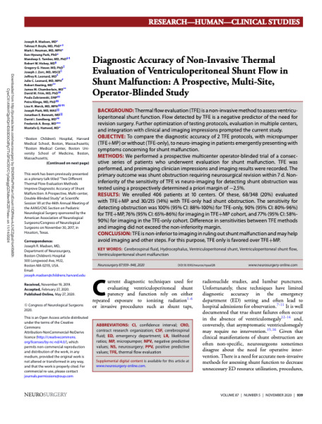 Diagnostic Accuracy of Non-Invasive Thermal Evaluation of ...