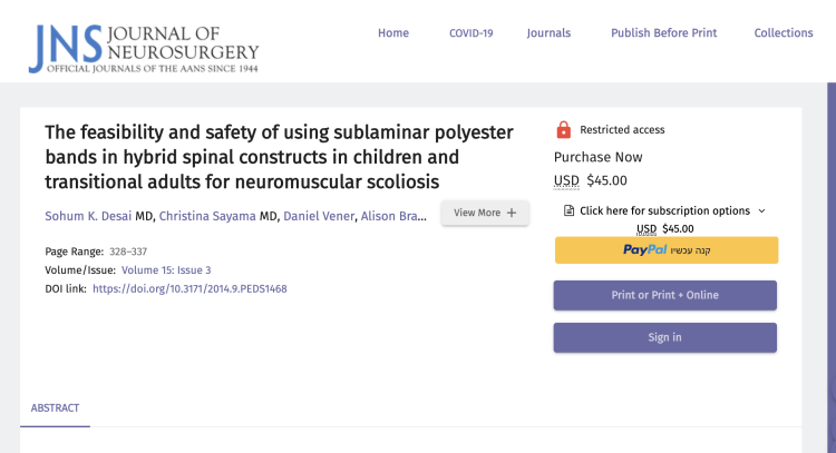 The feasibility and safety of using sublaminar polyester bands in ...