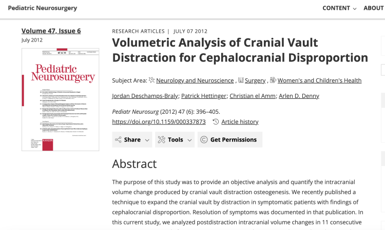 Volumetric Analysis of Cranial Vault Distraction for Cephalocranial ...