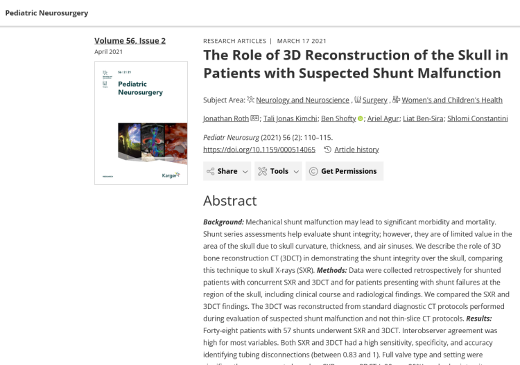 The Role of 3D Reconstruction of the Skull in Patients with Suspected ...