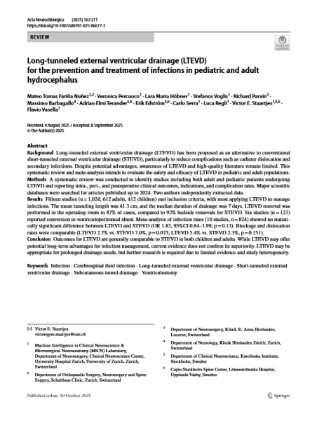 Long-Tunneled External Ventricular Drainage (LTEVD) for the Prevention ...